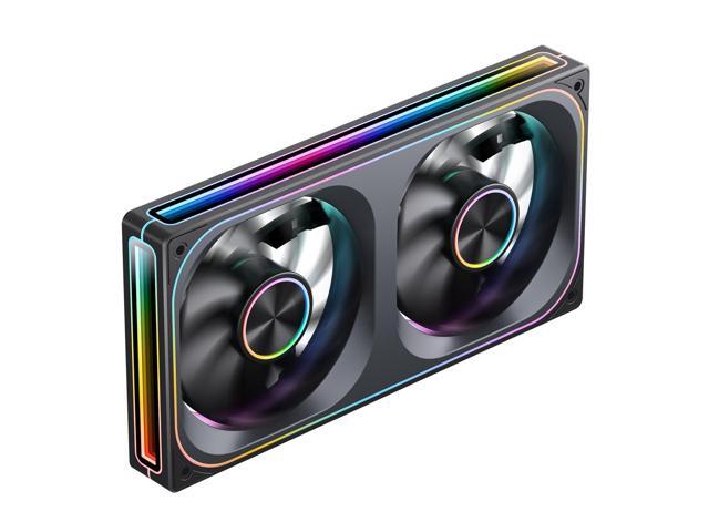 JONSBO ZA-240B Computer Case Fan, All(2)-IN-One, Single Frame Unit with ...