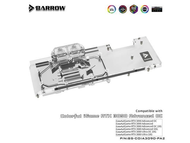 Barrow 3080 3090 Water Block Backplane for Colorful RTX 3090 3080 ...