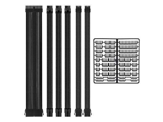 FormulaMod Advanced PSU Extension Cable Kit, Sleeved PSU Cable Combo ...