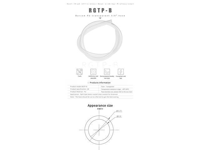 Barrow Soft Tube Fitting Kit, Include 10x13mm (3/8"IDx1/2"OD) Tubing ...