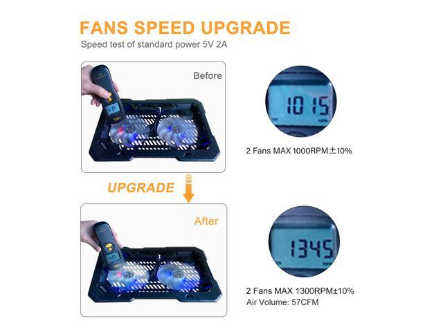 TopMate C302 Laptop Cooling Pad Ultra Slim Notebook Cooler, Laptop Fan ...