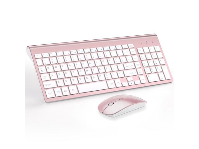 Wireless Keyboard and Mouse Ultra Slim Combo, TopMate 2.4G Silent ...