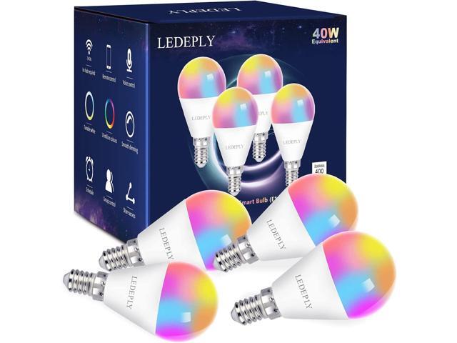 A15 LED Smart Bulb, 5W=40W,Compatible with Alexa, Google Assistant, E12 ...