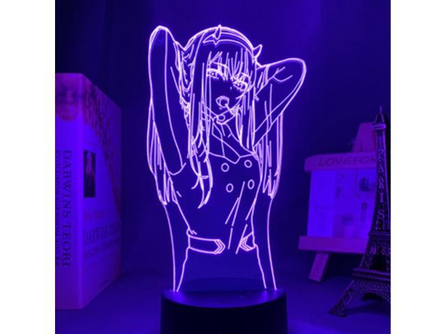 Weastlinks Zero Two Figure 3d Anime Lamp Nightlight Kids Child Girls ...