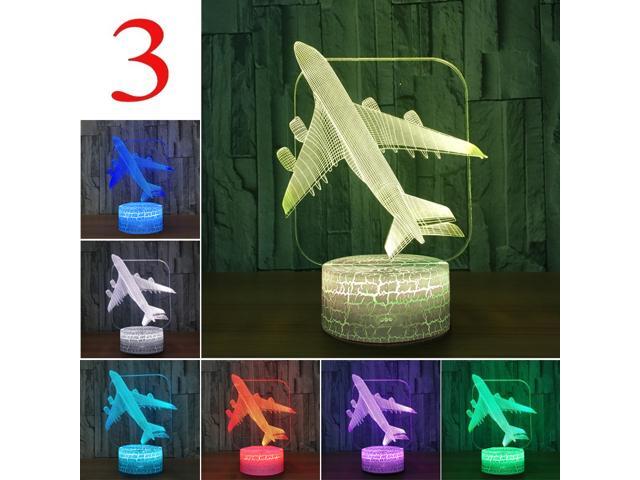 Weastlinks Car Acrylic 3D Hologram Lamp 7 Color Change Night Light Baby ...