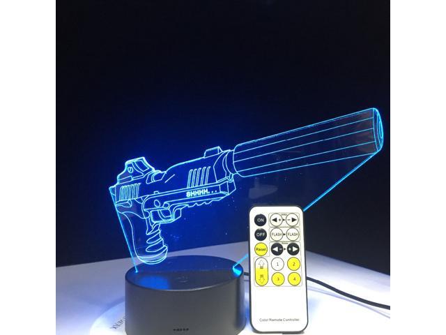 Weastlinks Battle Sniper Rifle Silent Gun SCAR M4A1 3D LED Lamp 7 ...