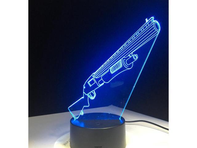 Weastlinks Battle Sniper Rifle Silent Gun SCAR M4A1 3D LED Lamp 7 ...