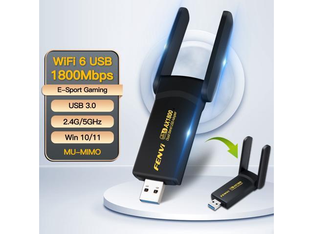 Weastlinks WiFi6E USB3.0 WiFi Adapter AX3000 Tri-Band 2.4G/5G/6GHz ...