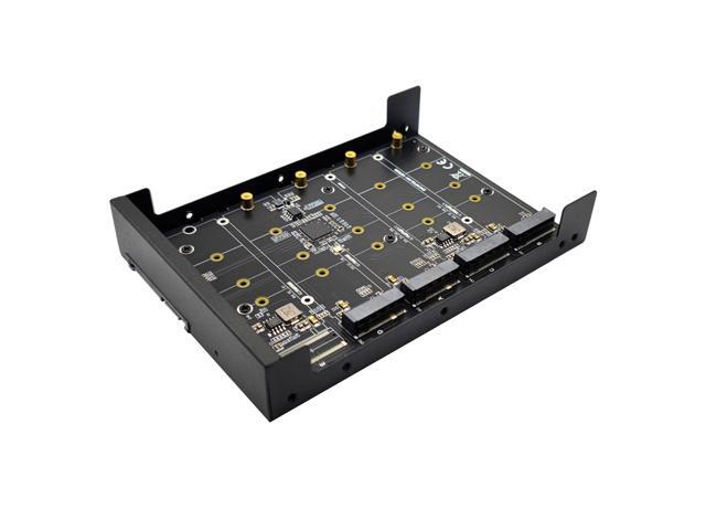 Weastlinks Metal Case 4/5 Port B+M Key M.2 SATA SSD to 3.5" SATA3.0 6Gb ...