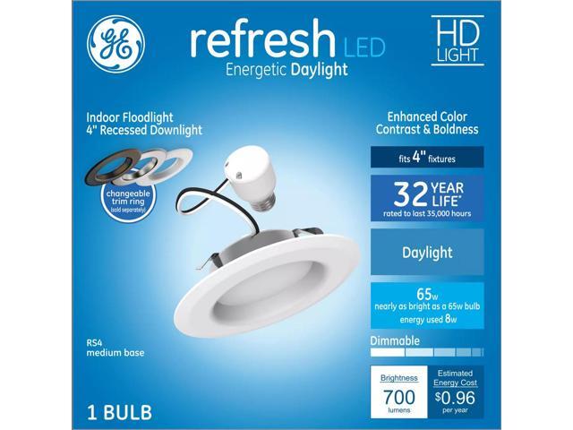 GE Refresh LED Recessed Downlight, 65 Watt Equivalent, 4 inch, RS4 ...