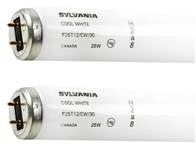 Sylvania 22528 - F25T12/CW/30 (2 Pack) 25 Watt Fluorescent Tube - 30 ...