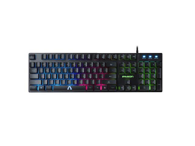 IPASON Gaming Keyboard and Mouse Combo Wired,Color Changing LED Backlit ...