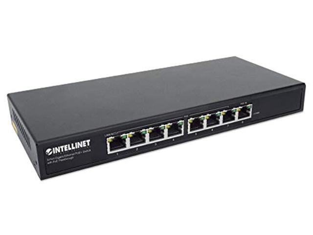 Intellinet PoE-Powered 8-Port Gigabit Ethernet PoE+ Switch with PoE ...