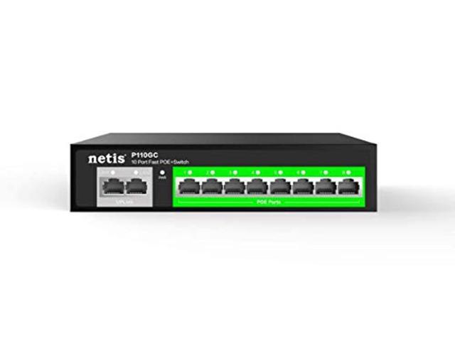 Netis P110GC 8GE Gigabit PoE Switch and 2GE Gigabit Uplink | 30W PoE+ ...
