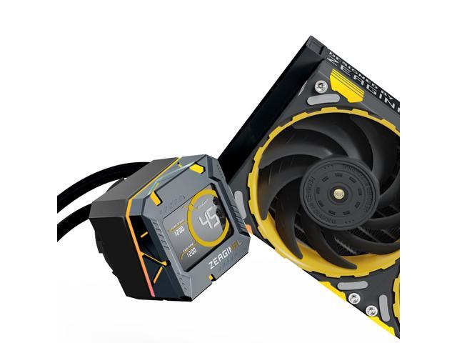 Yeston*Zeaginal ZC-zeus 240 Black 240mm Radiator Liquid CPU Cooler LCD ...