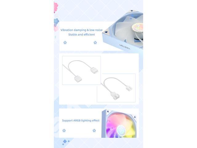 Yeston New Sakura ARGB LED 120mm Case Fan,Quiet Edition High Airflow ...