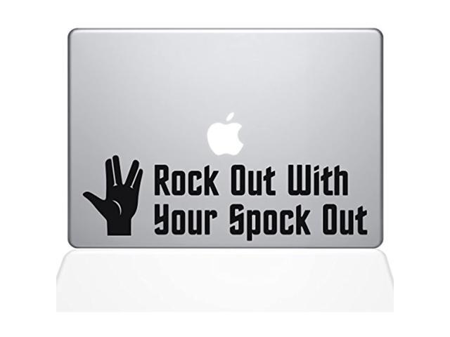 Rock Out With Spock Vinyl Sticker, 12" Macbook, Black (1348-Mac-12M-Bla ...