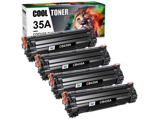 4 PK Black Toner Cartridge CB435A 35A For HP Laserjet P1005 P1006 P1003 ...