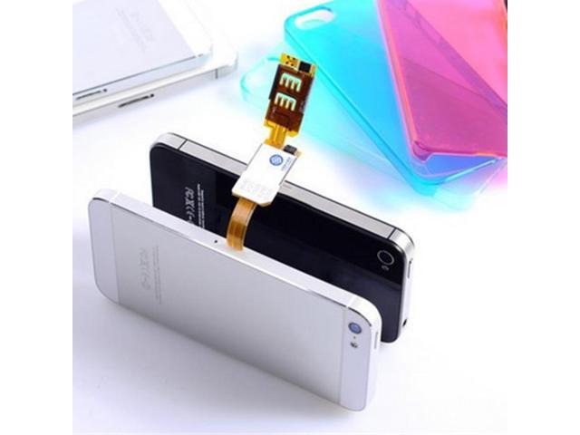 2 Pcs Dual SIM Card Adapter Converter Flex Cable Ribbon For Apple ...