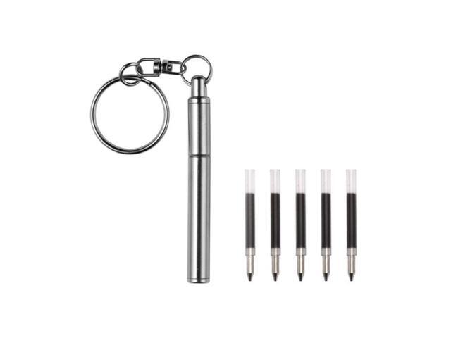 Portable Key Ring Stainless Steel Telescopic Pen Telescoping Ballpoint ...