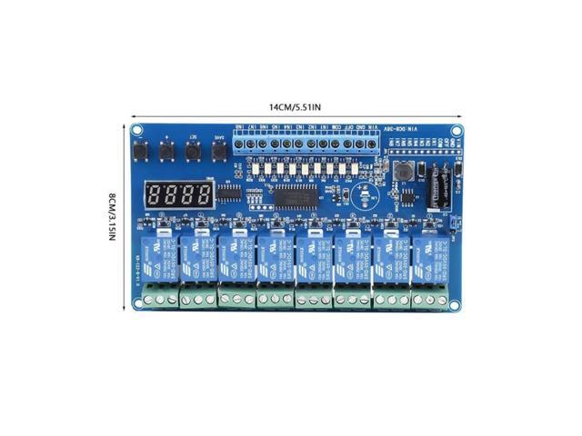 8-36V 8-Channel Multifunction Time Delay Relay Interface Board Module ...