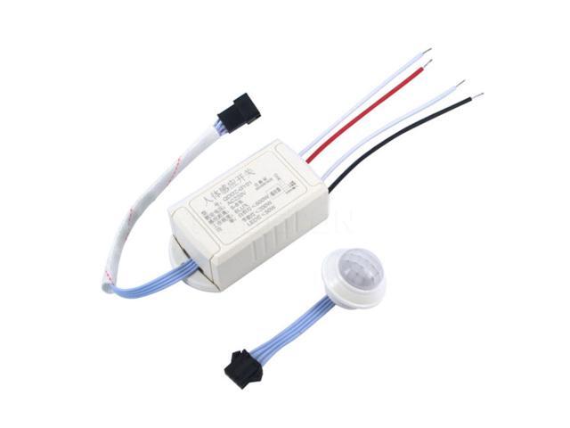 220V PIR Sensor de movimiento de cuerpo de interruptor infrarrojo IR luz inteligente lámpara de ...
