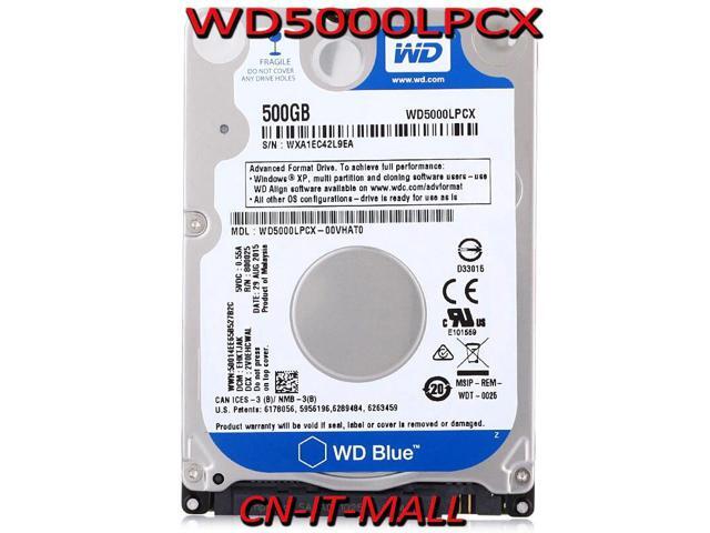 2.5 WD5000LPCX Blue 500GB SATA 5400RPM 16MB SATA 2.5" Hard Drive ...