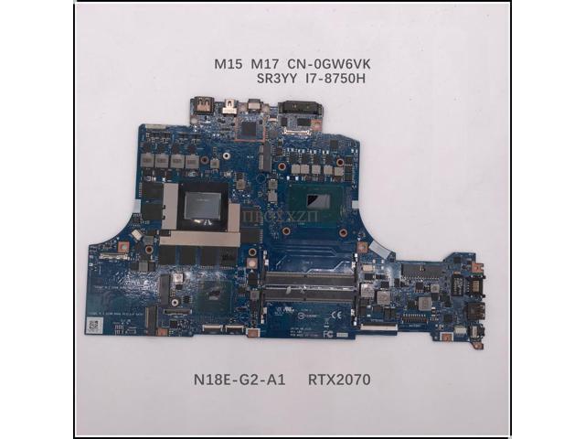 M17X CN-0GW6VK 0GW6VK GW6VK SR3YY I7-8750H CPU With N18E-G2-A1 RTX2070 ...