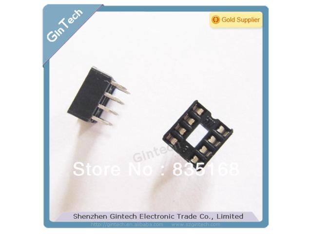 60PCS/LOT 8pin DIP8 IC sockets Adaptor Solder Type 8 pin 8P socket ...