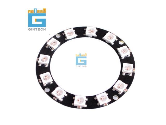 WS2812B Ring 12 ROUND RGB LED 5050 RGB LED Ring Built-in RGB driver LED ...
