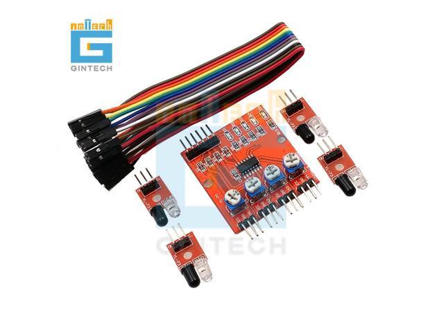 Four-way infrared detection tracing photoelectric sensor for robot ...