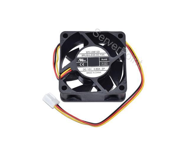 Genuine EFC-06E12D 6025 60*60*25MM cold 6 12V 0.60A 3 lines cooling fan ...