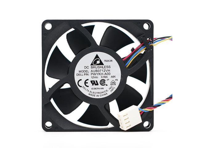 AUB0712VH 12V 0.56A 7CM 7025 4-wire PWM temperature controlled cooling fan for for delta ...