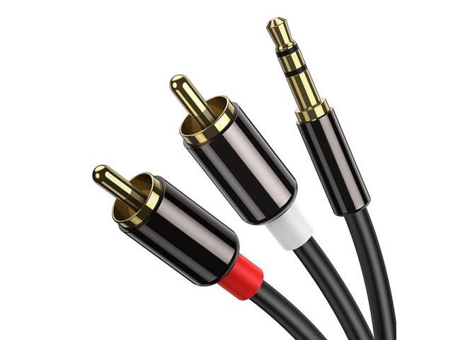 3.5mm 2RCA Audio Cable 24K Copper Shell Gold-Plated Connector Audio ...