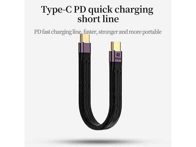 Fast Charging Data Cable 40GB Double-Ended Flexible Ultra-Short Cable ...