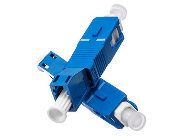 2 PCS Single Mode 9/125Um SC/UPC Male to LC/UPC Female Hybrid Optical Fiber Adapter Connector ...