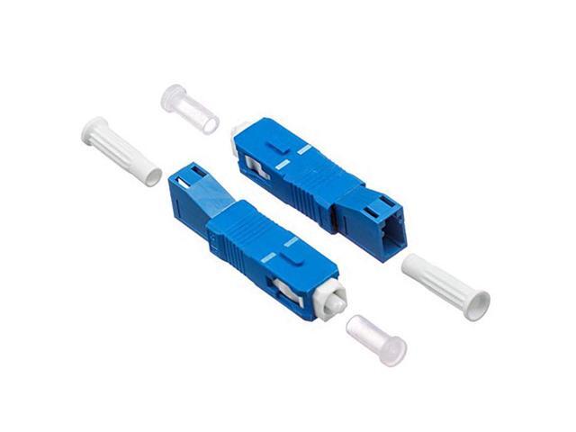2 PCS Single Mode 9/125Um SC/UPC Male to LC/UPC Female Hybrid Optical Fiber Adapter Connector ...