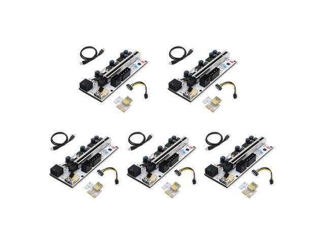 VER 010-X PCIE Riser 1X to 16X Graphic Extension with Flash LED for ...