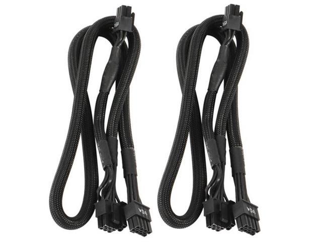 2Pack 8 PIN TO Dual 8 Pin 6 PIN PCIE VGA Power Supply Cable for EVGA ...