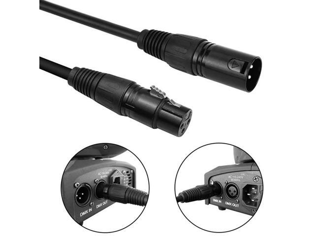 6.5Ft / 2M DMX Cable, 8PCS 3 Pin DMX Cables DMX Wires, DMX512 XLR Male ...