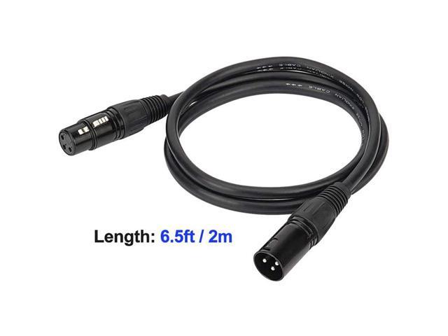 6.5Ft / 2M DMX Cable, 8PCS 3 Pin DMX Cables DMX Wires, DMX512 XLR Male ...