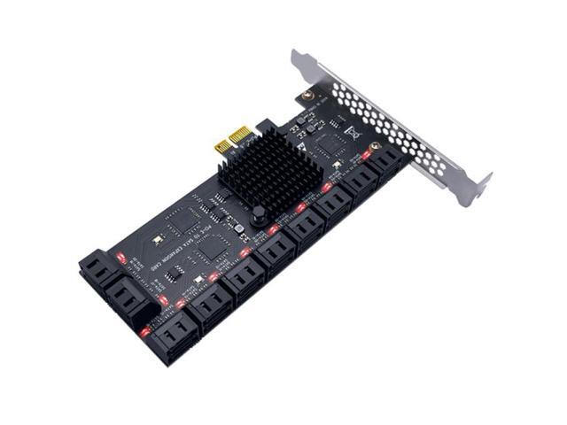 20-Port SATA 6Gb to PCI Express Controller Expansion Card PCIE to SATA ...
