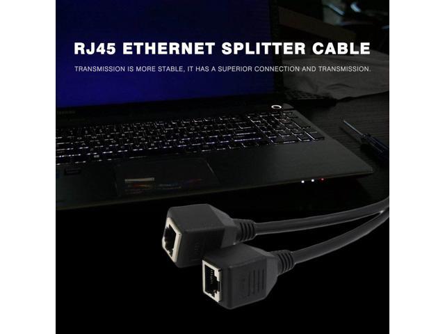 RJ45 Network Splitter Adapter Cable 1 Male to 2 Female Socket Port LAN ...