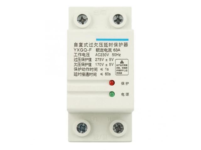 2P 63A 3-Phase Voltage Protective Device 4-Wire Automatic Recovery Over ...