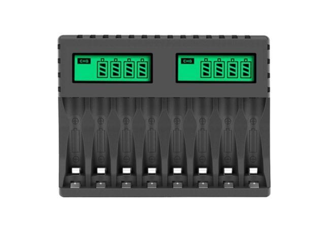 Charger LCD Display Smart Intelligent 8-Slot Chargers for AA/AAA NiCd ...