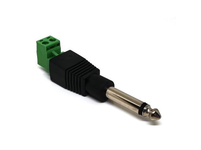 1PCS 6.35mm Solderless Plug Mono Microphone Audio Engineering Adapter 6 ...