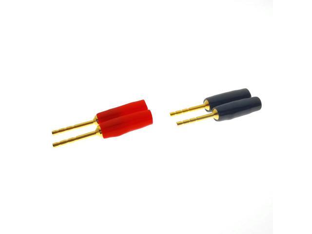 10PCS 2mm Banana Plug Terminals Gold Plated Copper Amp Wiring Pin Plug ...