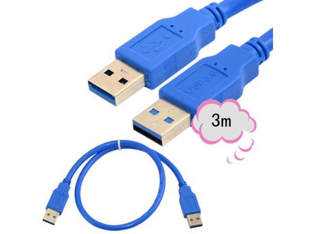 10Ft 5Gbps USB 3.0 A Male Plug To Male Plug Extension Cable 3m Cord ...