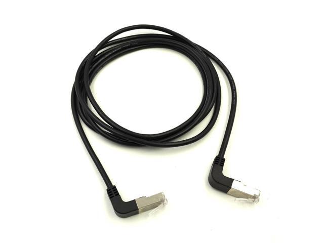3m RJ45 Upward Male to Upward Male 90 Degree Cat 5 Ethernet Cable Cord ...