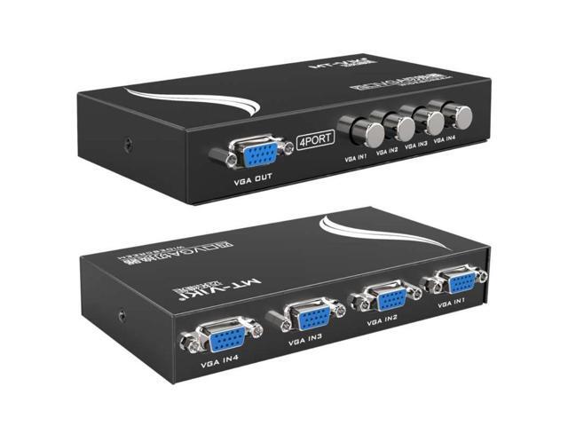 MT-15-4C 4 Port VGA Splitter Box 1 PC to 4 Monitor Out SVGA LCD Video ...